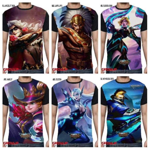 Jual BAJU MOBILE LEGENDS KAOS MOBILE LEGENDS BAJU FOTO ML KAOS FOTO ML MURAH KAOS GAMBAR ML ...