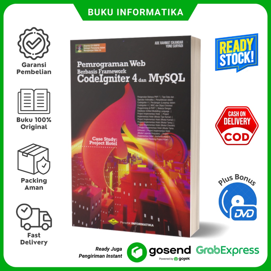 Jual Buku Pemrograman Web Berbasis Framework Codeigniter 4 Dan Mysql + Bonus DVD | Shopee Indonesia