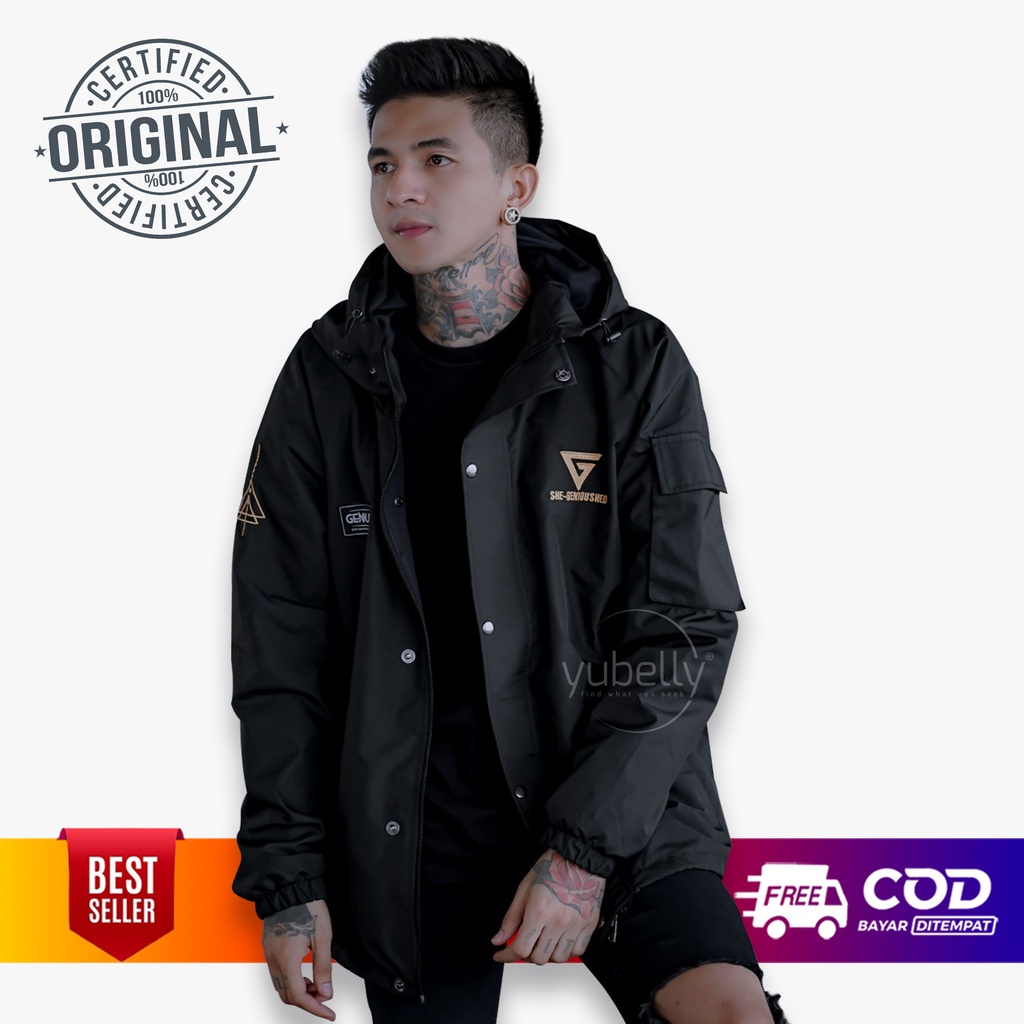 Jual Jaket Casual Hoodie Pria Parasut Terbaru GENIOUS Original Jeket ...