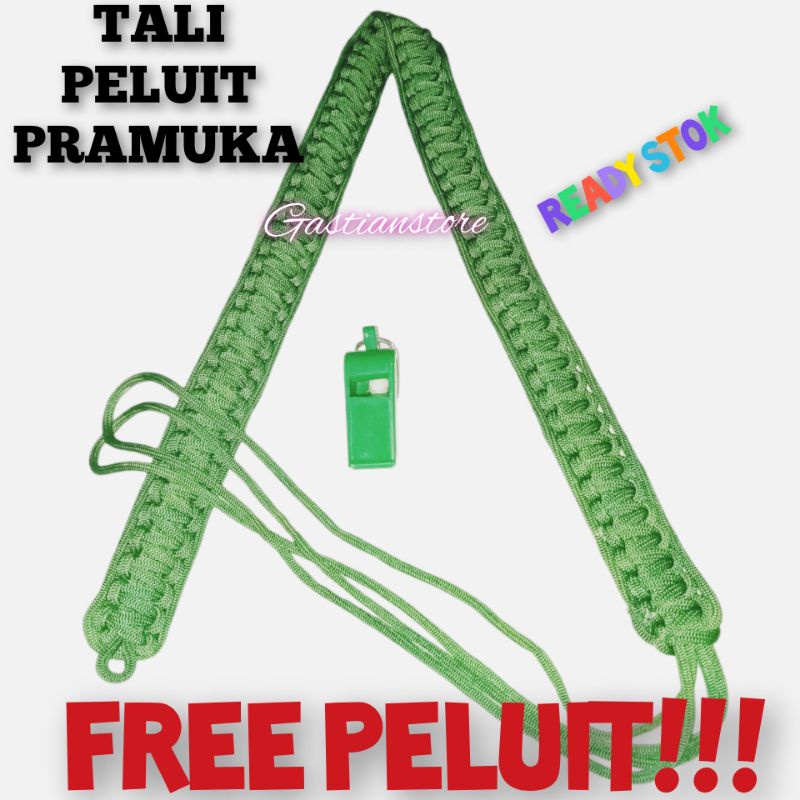 Jual Talu peluit Pramuka hijau free peluit tali peluit siaga | Shopee ...