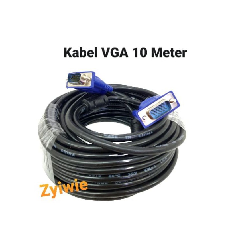 Jual Kabel VGA 10 Meter / Cable VGA 10m / Kabel VGA To VGA 10meter | Shopee Indonesia