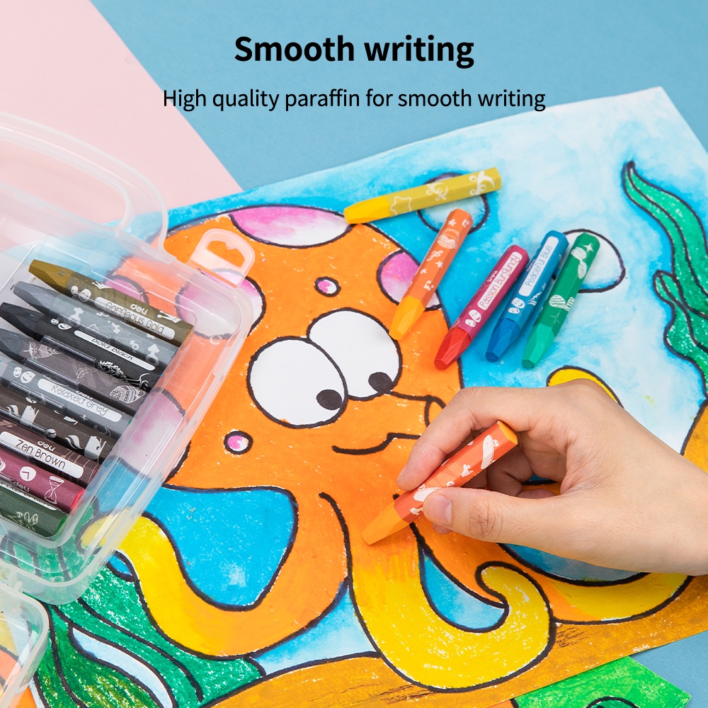 Jual Deli Oil Pastel Crayon 12/24/36 Warna cerah sempurna tidak beracun ...