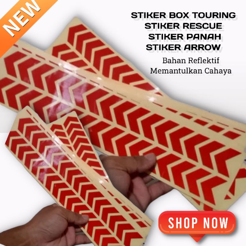 Jual stiker panah stiker arrow stiker box touring stiker motor touring ...