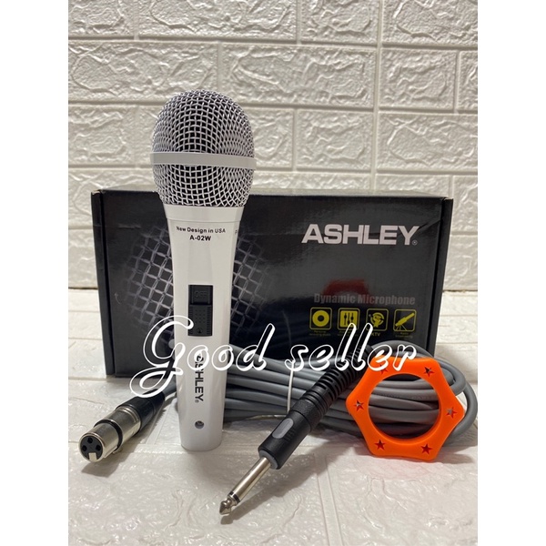 Jual mic kabel ashley A02 original microphone profesional | Shopee ...