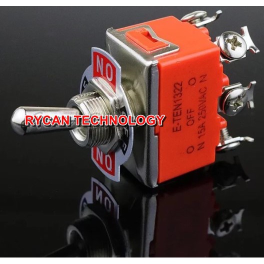 Jual SAKLAR TOGGLE ON OFF ON 6 PIN 1322 SWITCH SAKELAR KAKI BESAR ...