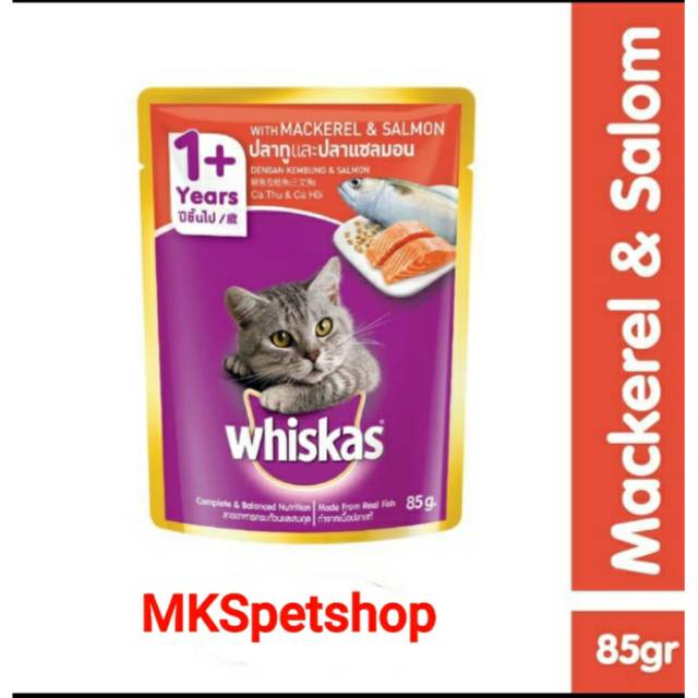 Jual Whiskas Pouch Mackerel salmon 80gr | Shopee Indonesia