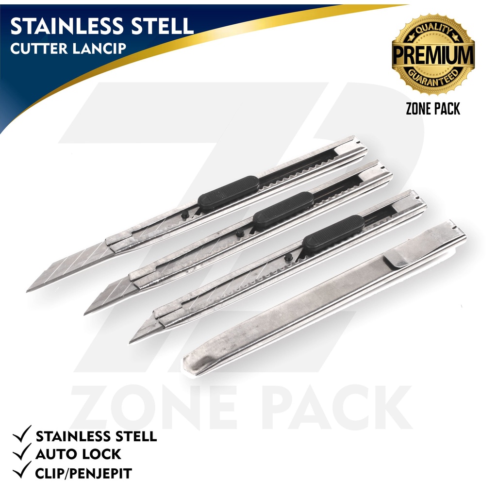 Jual Pisau Cutter Lancip | Pisau Cutter Stainless | Pemotong Kertas ...
