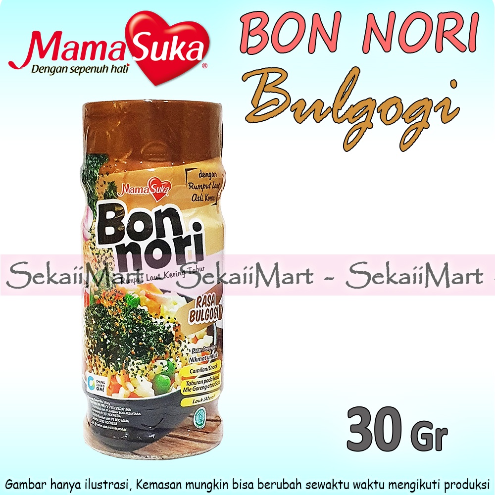 Jual BON NORI Abon Rumput Laut Semua Jenis Lengkap Kemasan Botol 30g ...
