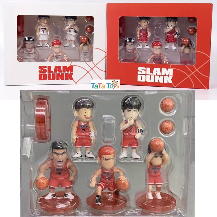 Jual Mini Slam Dunk Figure Set - Chibi Shohoku RED & WHITE Team - Dasin ...