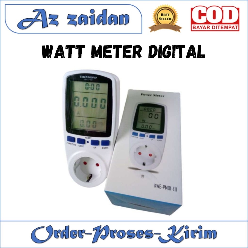 Jual Watt Meter Digital Pengukur daya listrik, Voltmeter,Kwh meter ...
