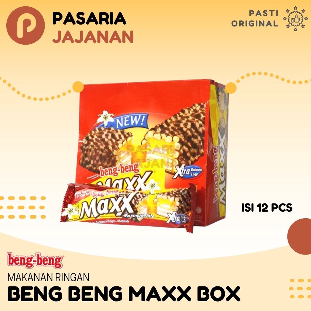 Jual BENG BENG MAX 1 dus Wafer Coklat 12pcs Caramel Crispy Chocolate ...