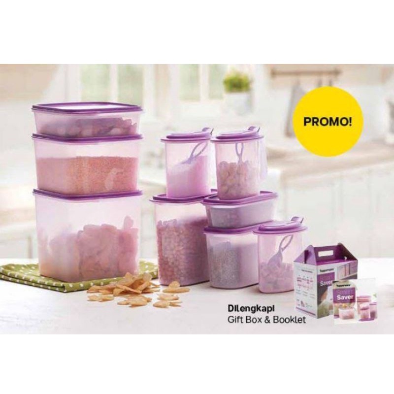 Jual smart saver tupperware set / toples penyimpanan makanan tupperware ...