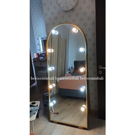 Jual Oval Vanity Mirror 180x60cm (10 Lampu Tanam) | Shopee Indonesia