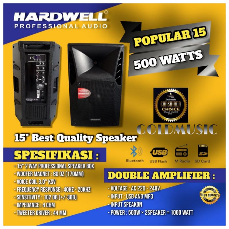 Jual SPEAKER HARDWELL AKTIF POPULAR 15A SPEAKER SOUND HARDWELL POPULAR ...