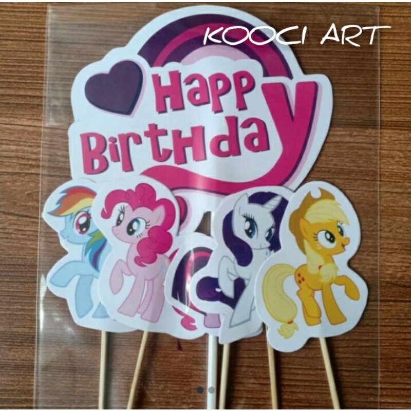 Jual Cake topper my little pony set topper kue kuda pony pinky pie ...