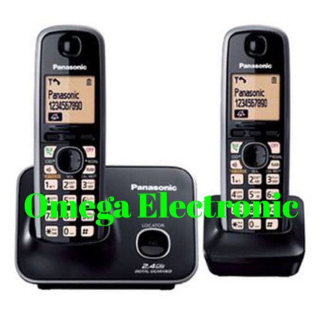 Jual Panasonic KX-TG3712 - Telepon Wireless Tanpa Kabel Panasonic Cordless Dua Handset Intercom ...