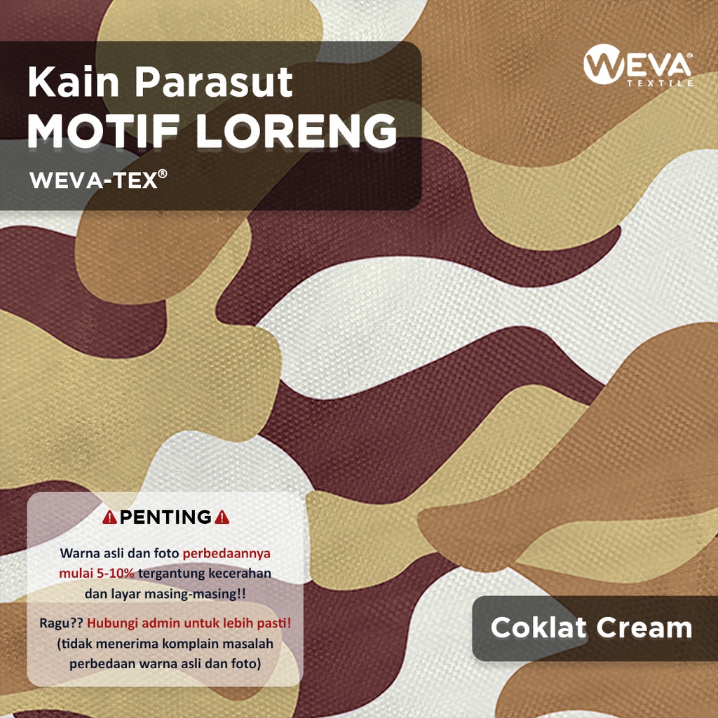 Jual Bahan Kain Jaket Parasut Motif Loreng Coklat Cream | Shopee Indonesia