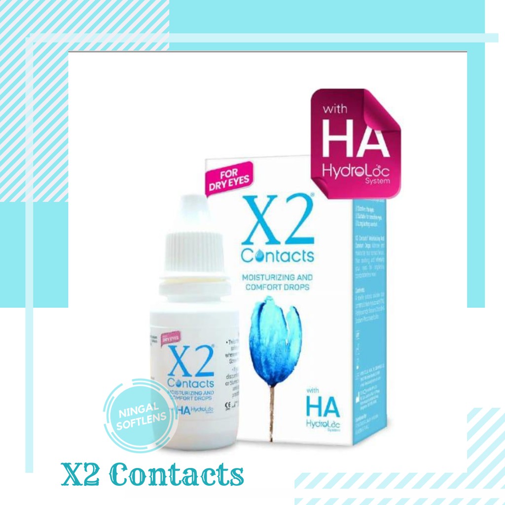 Jual Tetes Mata X2 Contacts 15ml Eyedrop X2 Tetes Mata X2 Air Softlens ...