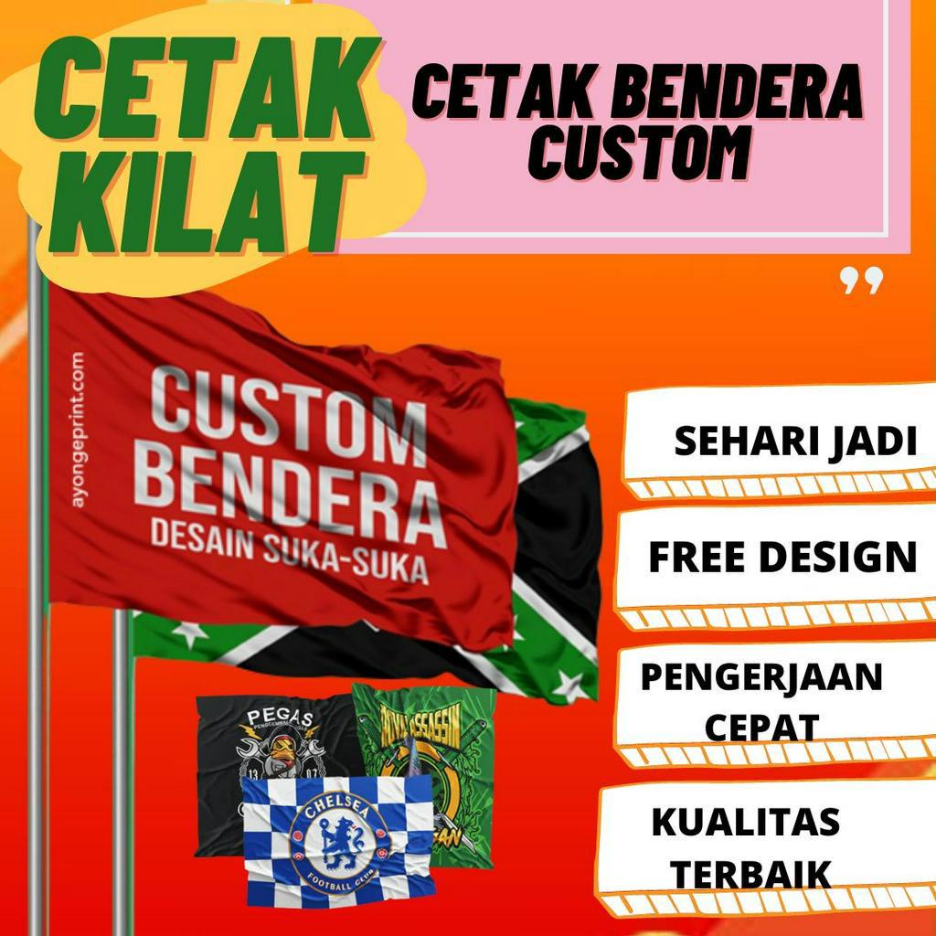 Jual [FREE DESIGN] CETAK BENDERA KAIN STANDAR CUSTOM DESAIN KOMUNITAS ...