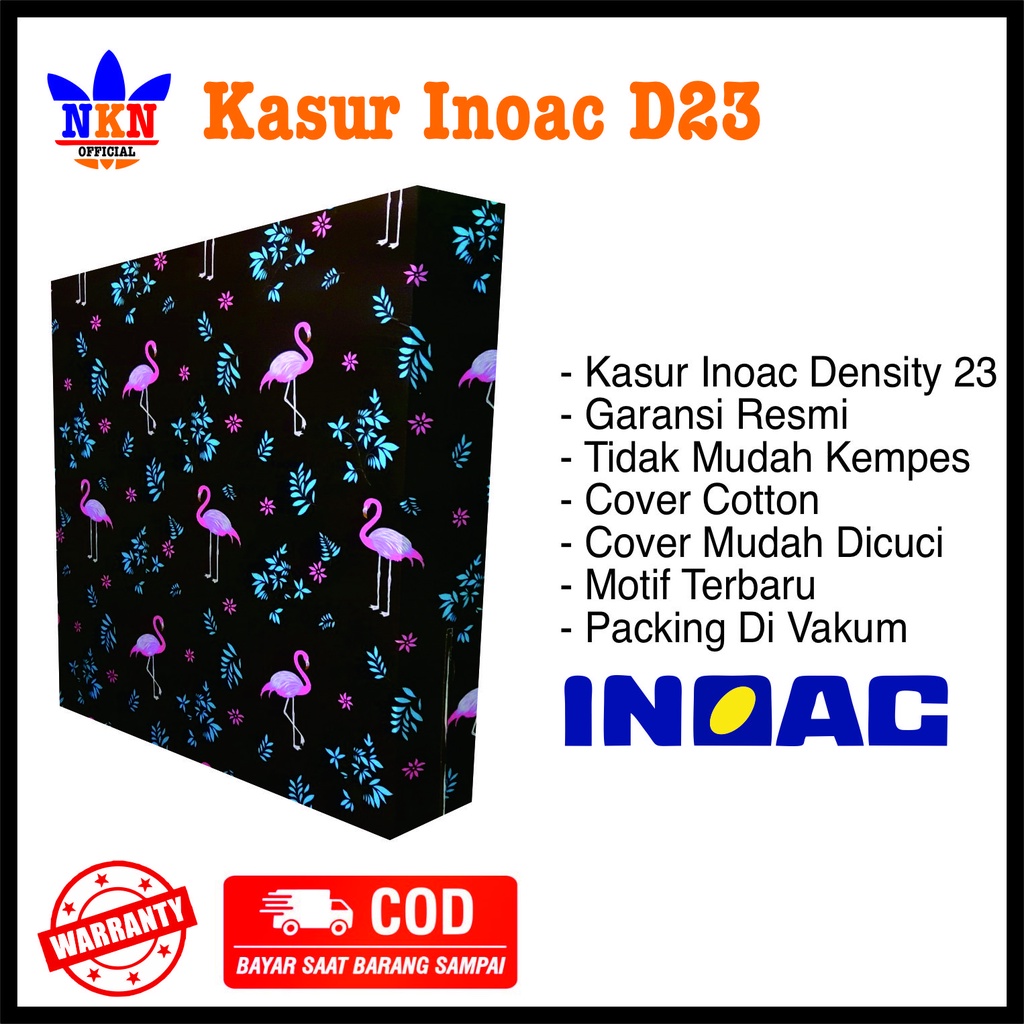Jual Kasur inoac eon d23 ukuran panjang 200cm lebar 90cm tebal 20cm motif terbaru dilengkapi ...