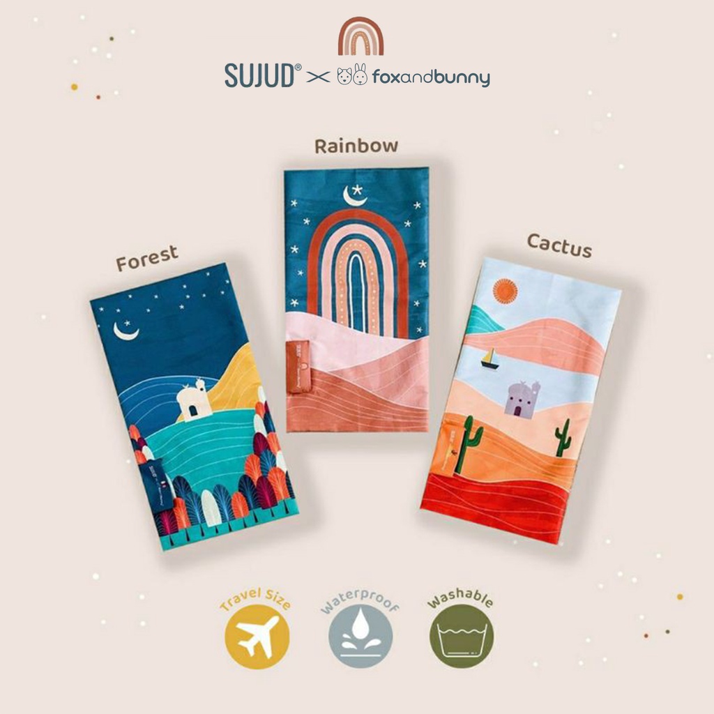 Jual Sajadah Anak | Sujud x Fox and Bunny | Sejadah Travel for Kids ...
