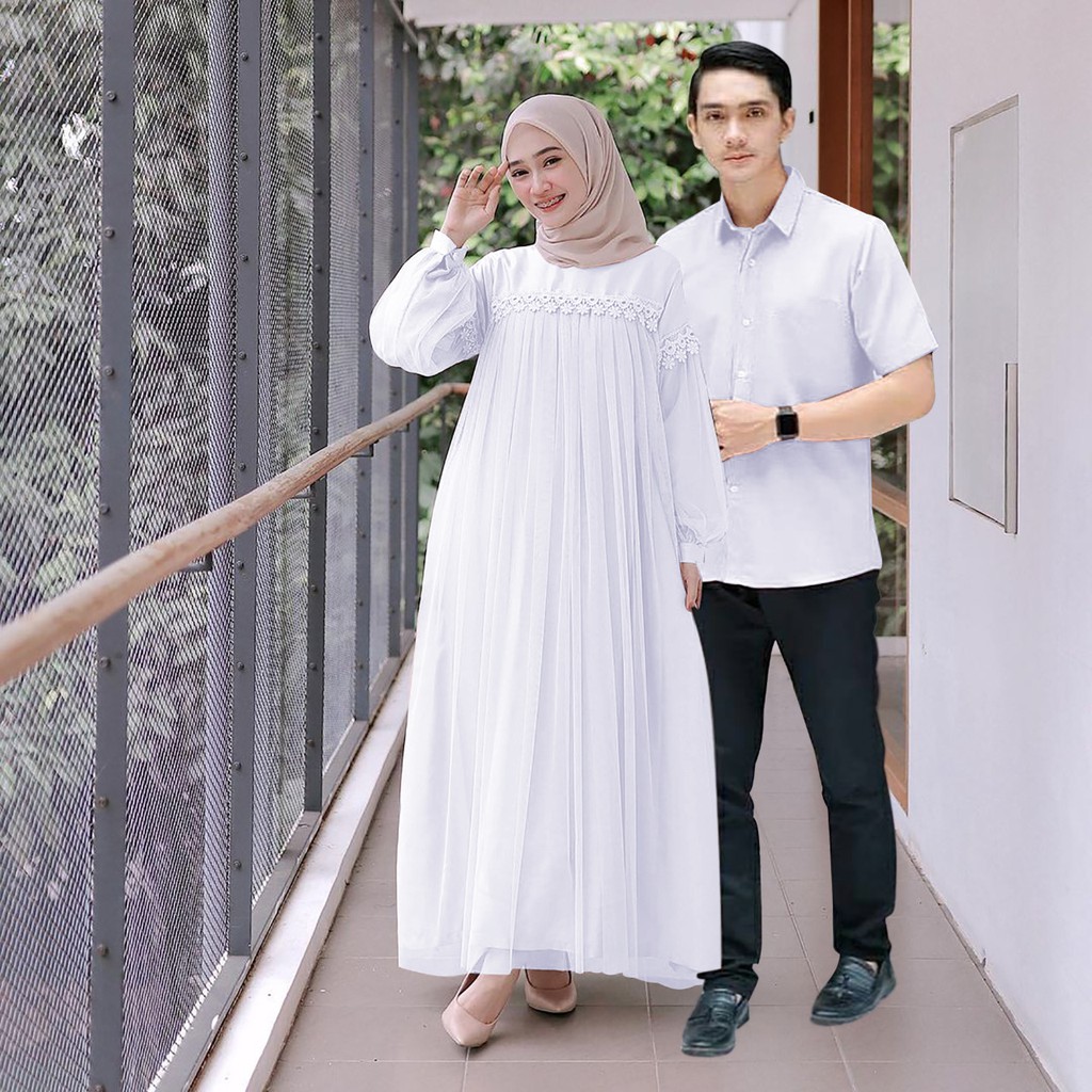 Jual Baju Couple Pasangan Terbaru 2022 Gamis PolosFarhana Couple Baju ...