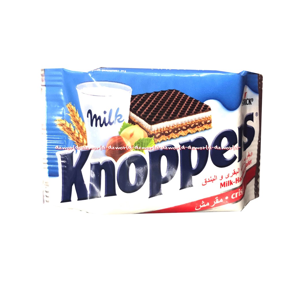 Jual Knoppers Milk Hazelnut 3pcs Wafer Crispy Rasa Hazelnut dan Susu ...