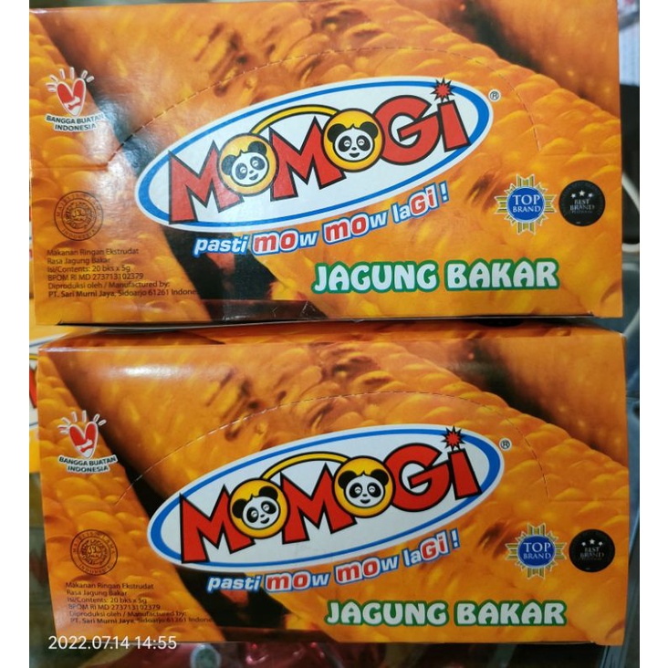 Jual Momogi Jagung Bakar / coklat / keju / tutti frutti 1box isi 20pc @6gr ED 24 april 26 ...