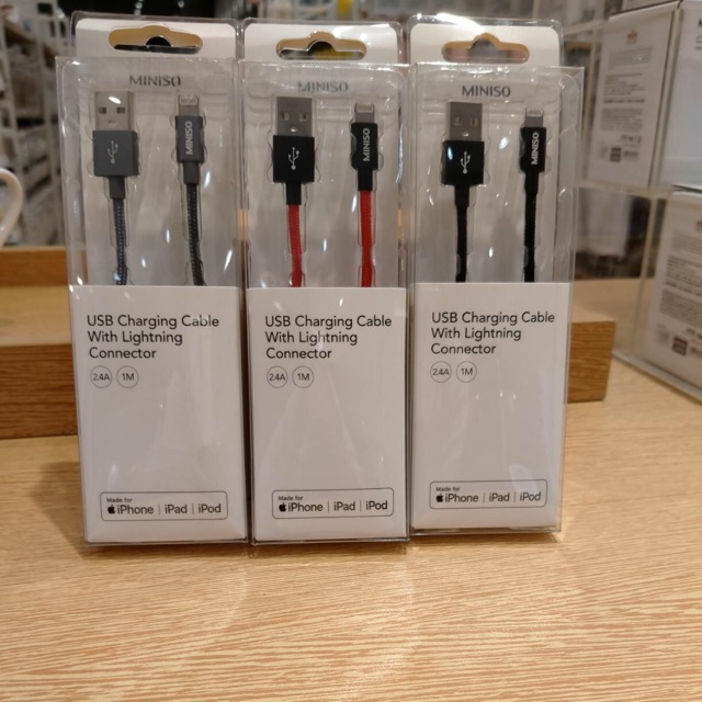Jual MINISO cable lightning for apple | Shopee Indonesia