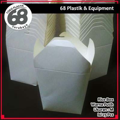 Jual Rice Box Ukuran M Warna Putih Isi 25 Pcs | Shopee Indonesia