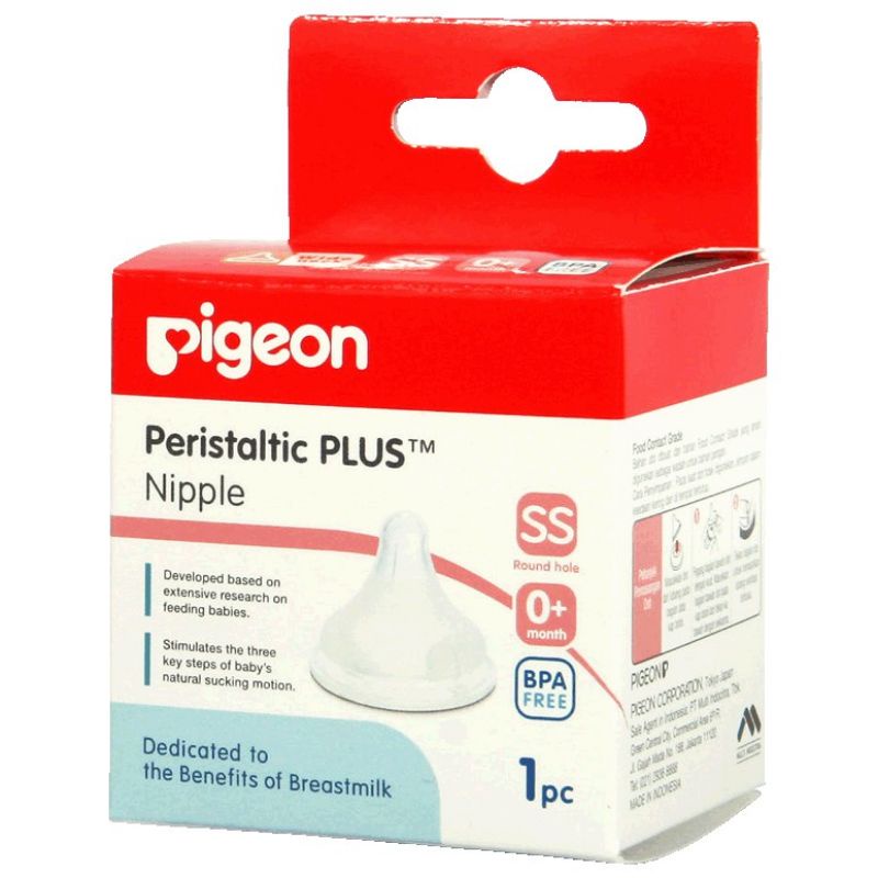 Jual Pigeon Nipple Peristaltic PLUS WIDE NECK BOX ISI 1 | Shopee Indonesia