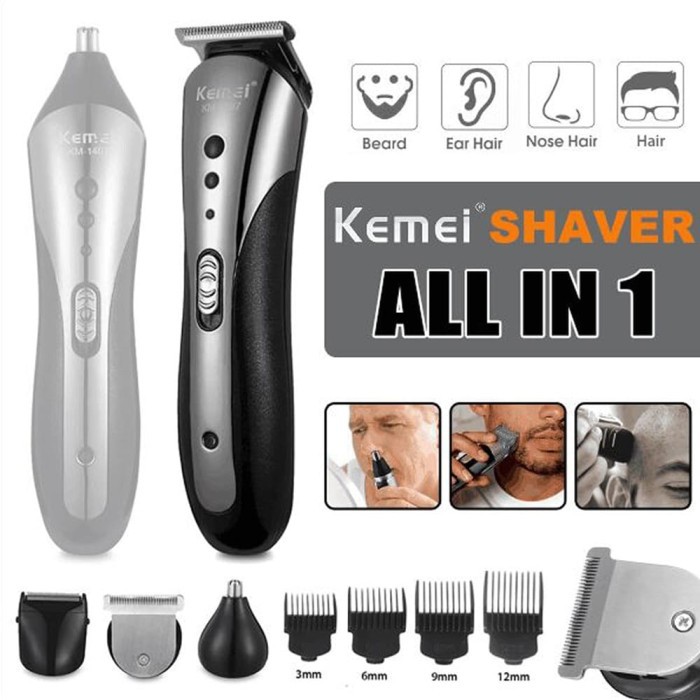 Jual Mesin Cukur Rambut Elektrik KEMEI KM 1407 3in1 Professional Hair Clipper | Shopee Indonesia