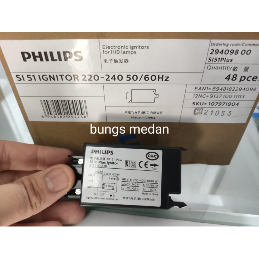 Jual Ignitor Philips SI51 SI 51 SI-51 PLUS HPI-T HPIT PUTIH 250W 400W ...