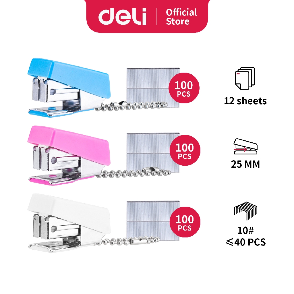 Jual Deli Stapler Dilengkapi alat pencabut, isi staples, serta halus ...