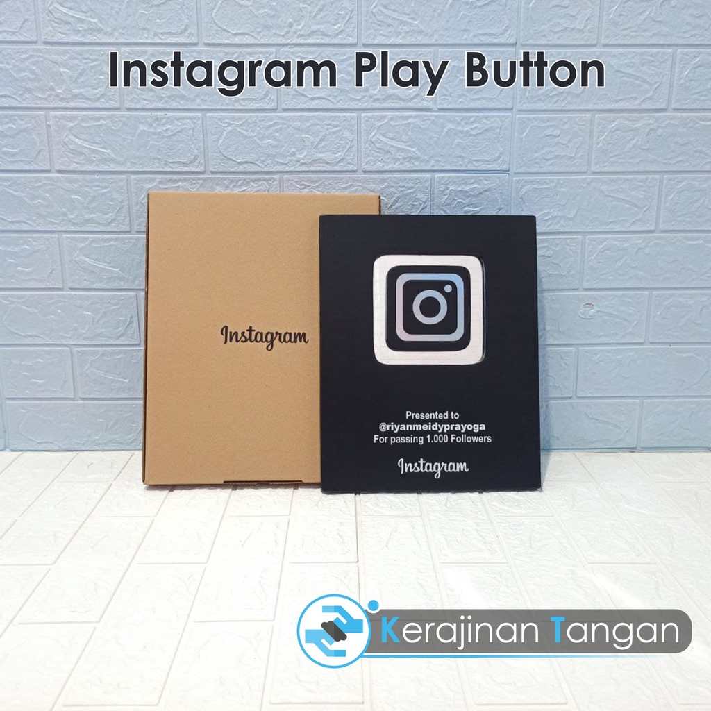 Jual Instagram Play Button Custom Nama | Shopee Indonesia