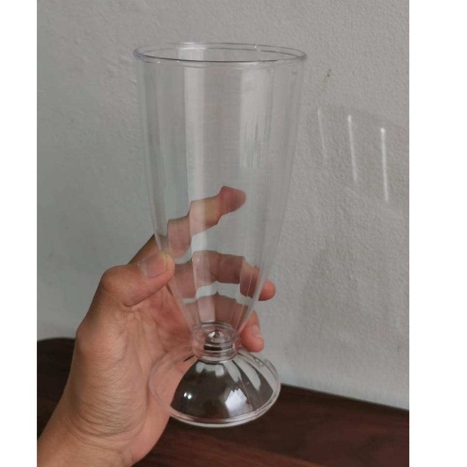 Jual Model Baru CHHKV Gelas Glass Mug Plastik Plastic Jus Juice Bening 400ml 400 ml Tebal 500 ...