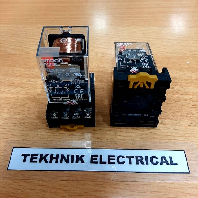 Jual RELAY OMRON MKS2P 220V 220 Volt VAC ORIGINAL + SOCKET RELAY | Shopee Indonesia
