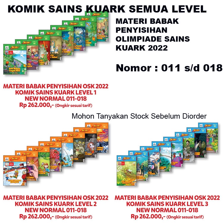 Jual ANAK CERDAS - PAKET KOMIK SAINS KUARK SEMUA LEVEL MATERI BABAK PENYISIHAN OLIMPIADE SAINS ...
