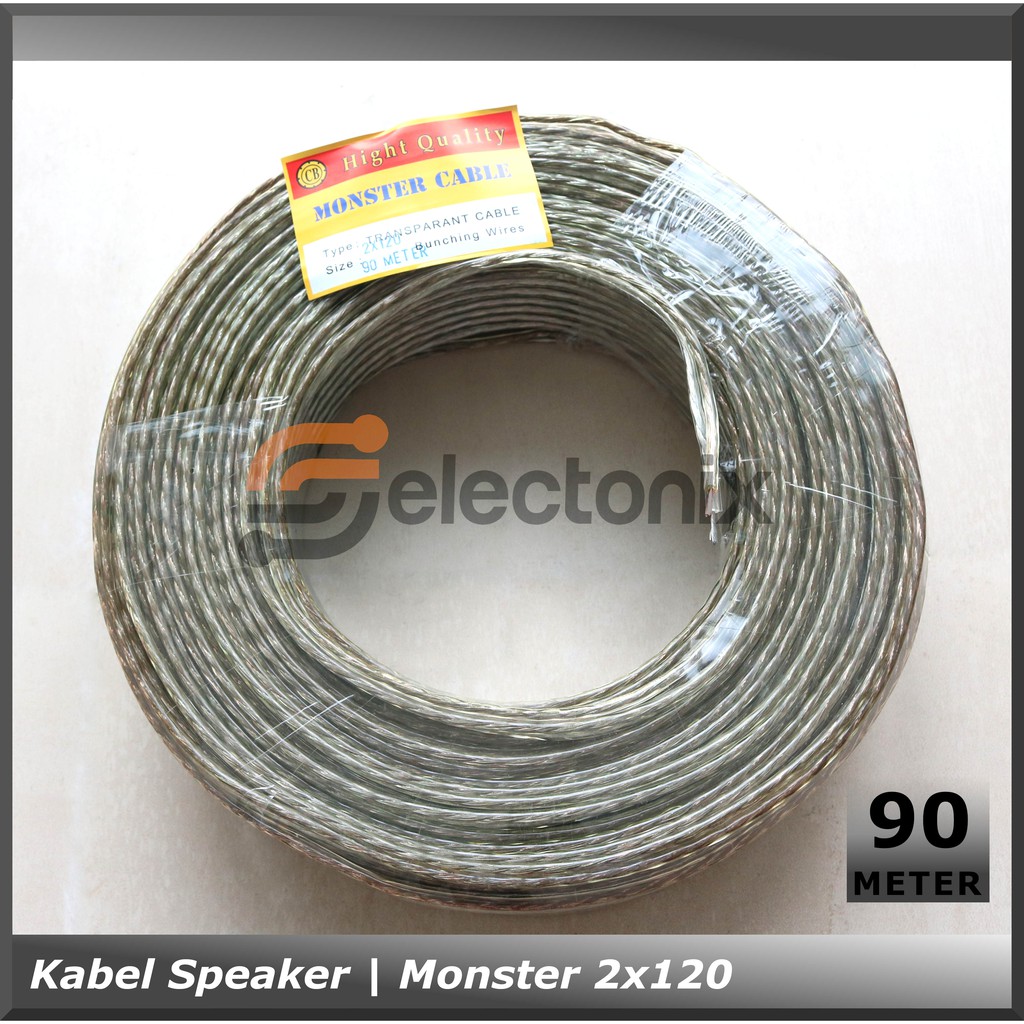 Jual Kabel Speaker Monster Transparan 2x120 [90m] | Shopee Indonesia