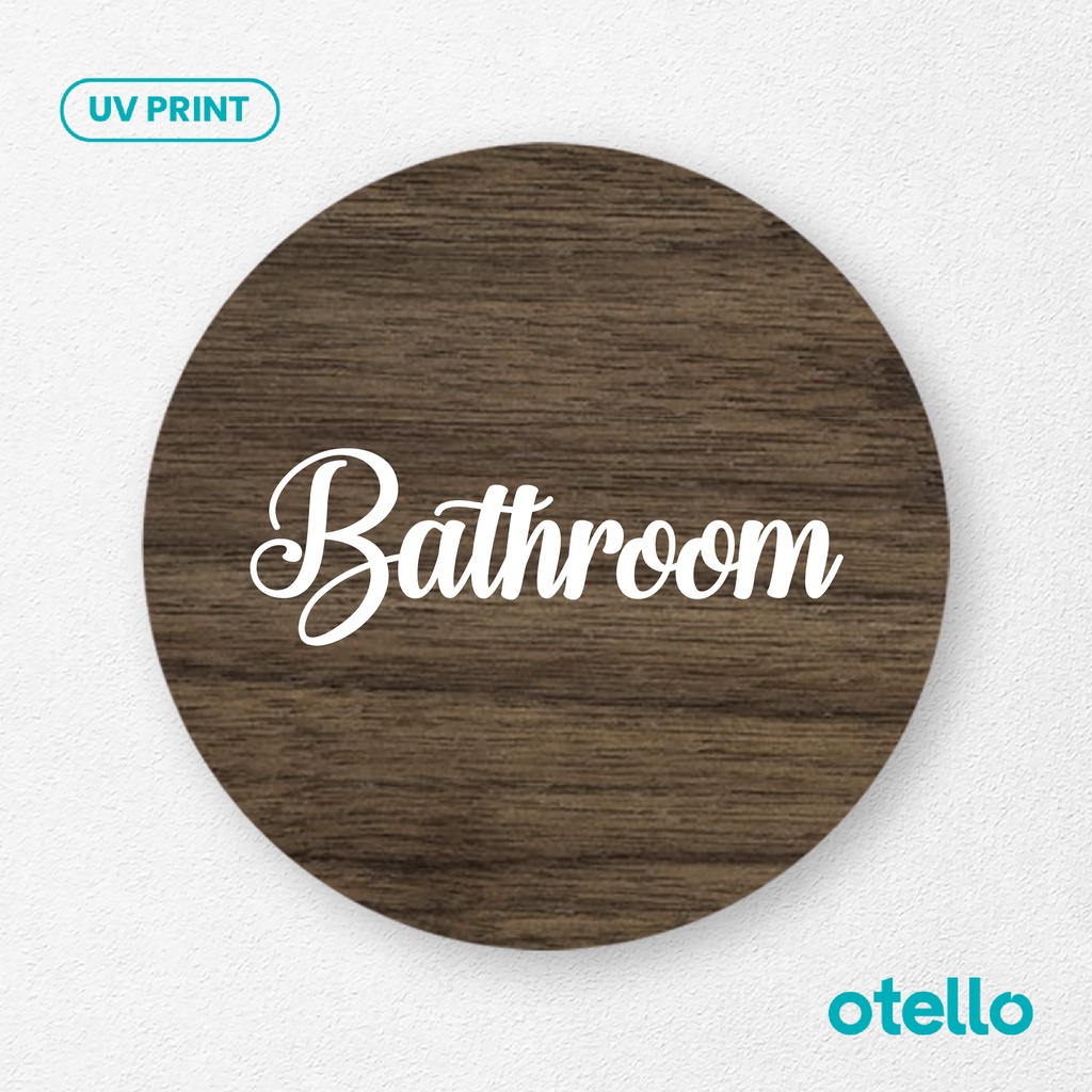 Jual Signage Bathroom Sign Board Nama Ruangan Kamar Mandi Kayu Print ...