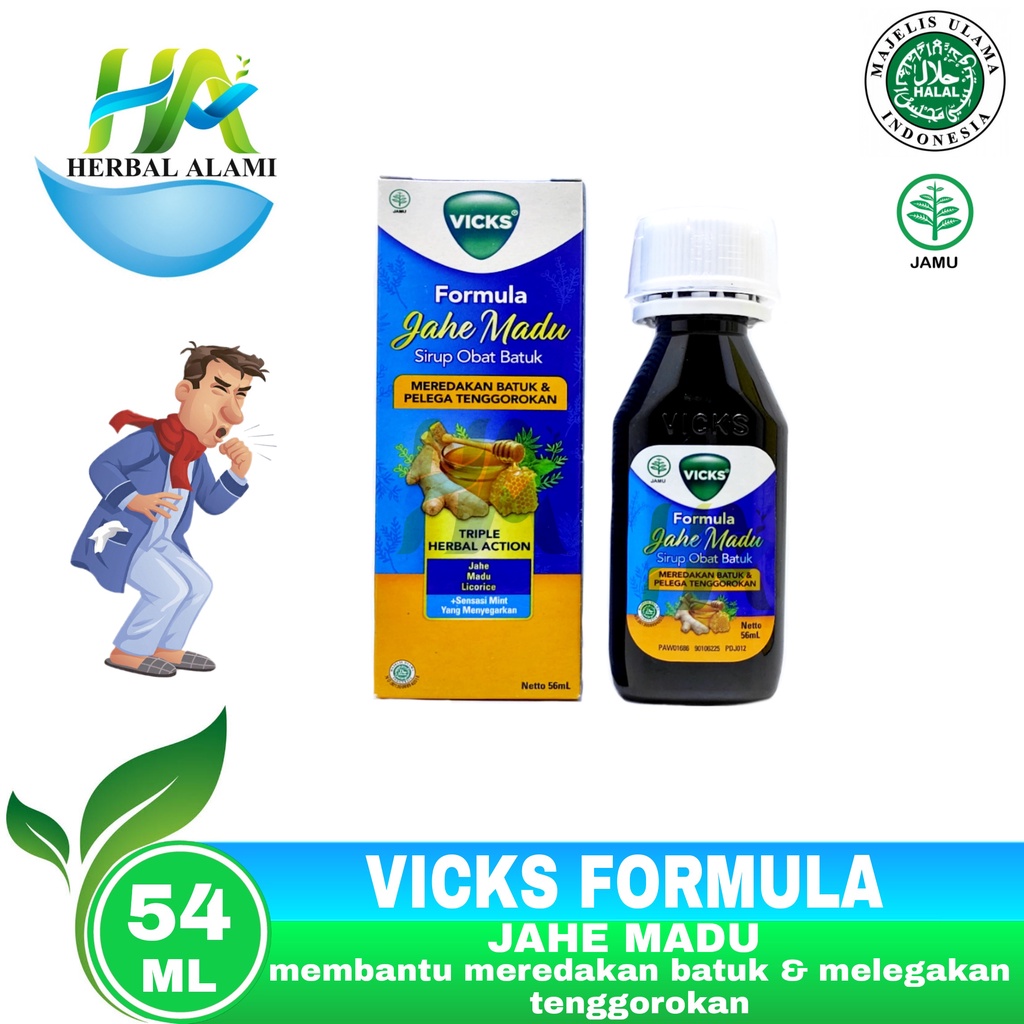 Jual Vicks Formula Jahe Madu Triple Herbal Action - Sirup Obat Batuk ...