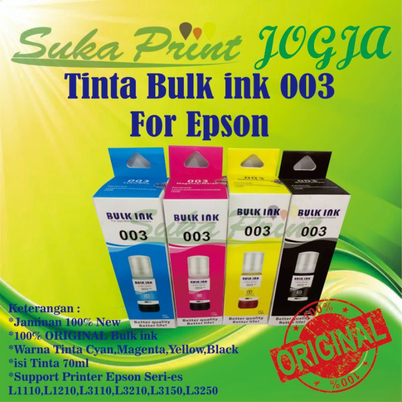 Jual Tinta 003 Bulk ink ORIGINAL CMYK | Shopee Indonesia