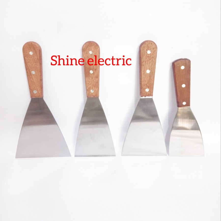 Jual Kape Stainless Gagang Kayu Spatula Kue Roti Pizza | Shopee Indonesia