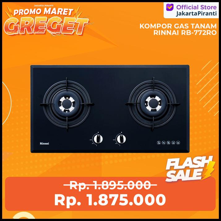 Jual Built-in Gas Hob Kompor Gas Tanam 2 Tungku Rinnai RB-772 RO (G) | Shopee Indonesia