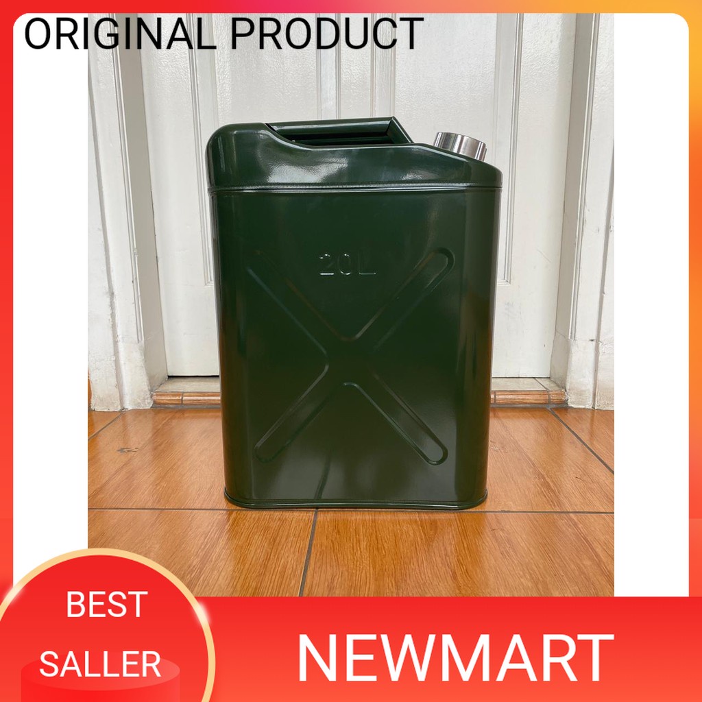 Jual jerigen besi krisbow / steel jerrycan / oil tank kapasitas 20 ltr ...
