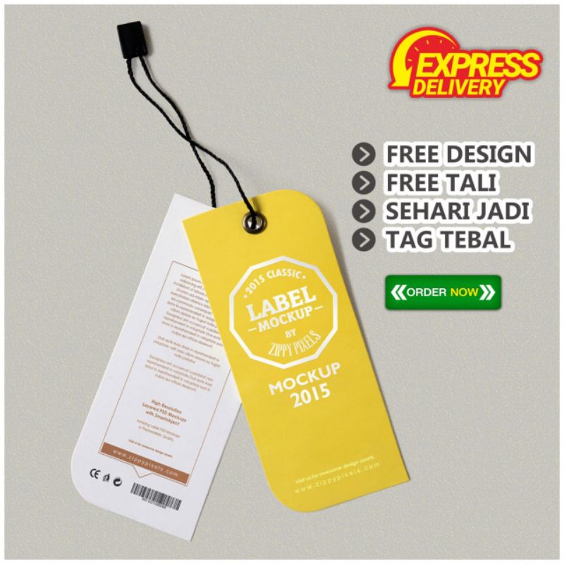 Jual HANG TAG + TALI HANGTAG ( READY TIDAK PO ) FREE DESIGN TERMURAH ...