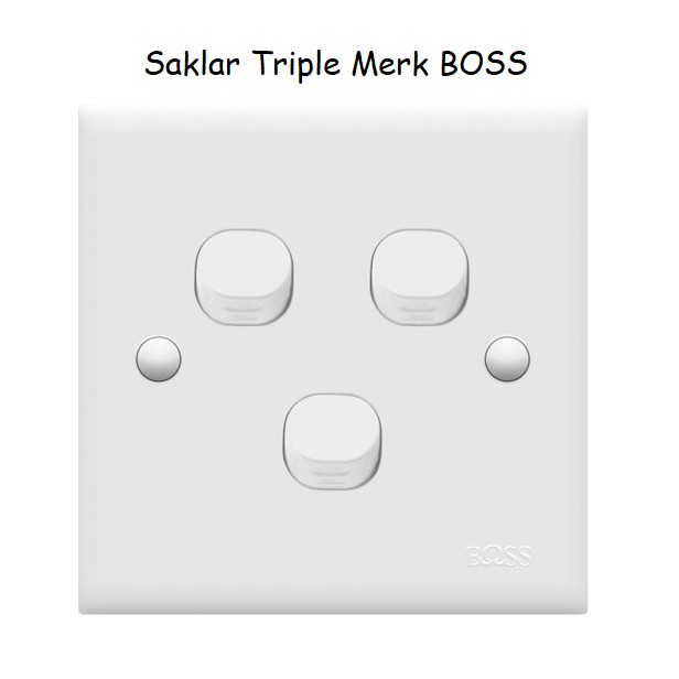 Jual Saklar Triple/ 3 Gang Merk BOSS model Clipsal | Shopee Indonesia