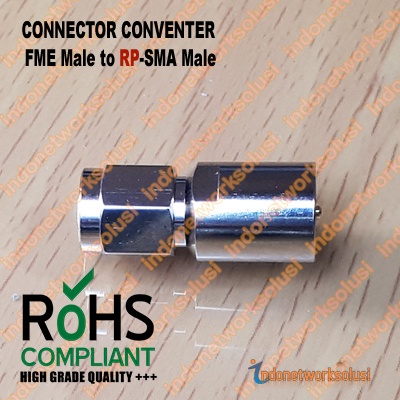 Jual KONEKTOR CONNECTOR CONVERTER FME Male to RP-SMA Male | Shopee ...