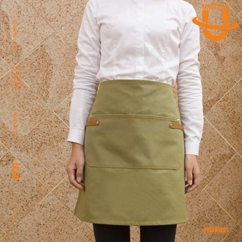 Jual UNITENS HCL.V3 Half Apron Waist Canvas Apron Leather Large Poket ...