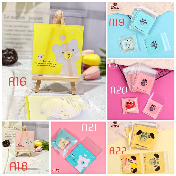 Jual d011asa Plastik Packing Cookies Kemasan Unik Lucu 10X10Cm Bungkus ...